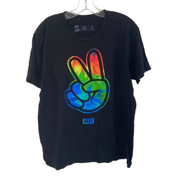 Neff | Shirts | Neff Peace Tye Dye Unisex T Shirt Size Large Black ...
